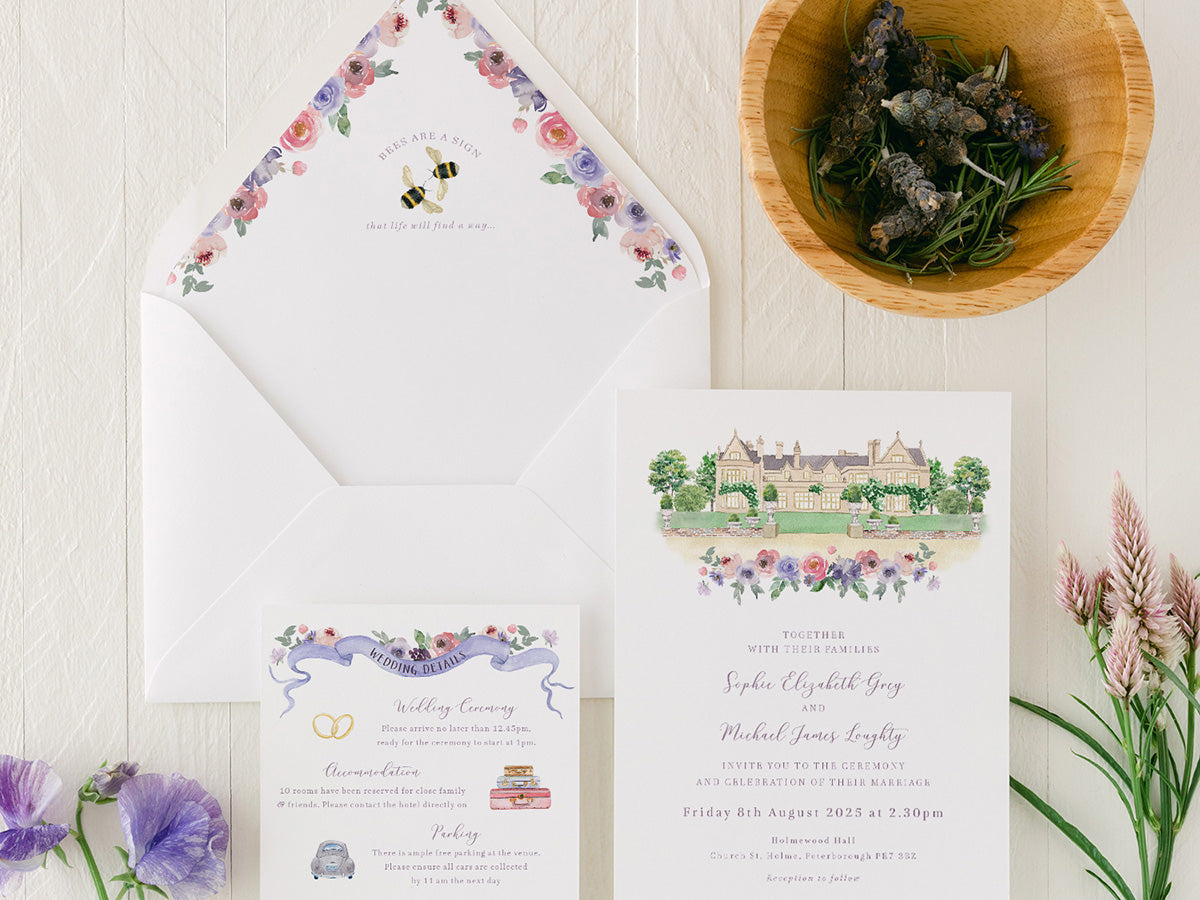 Illustrated Wedding Invitations Uk