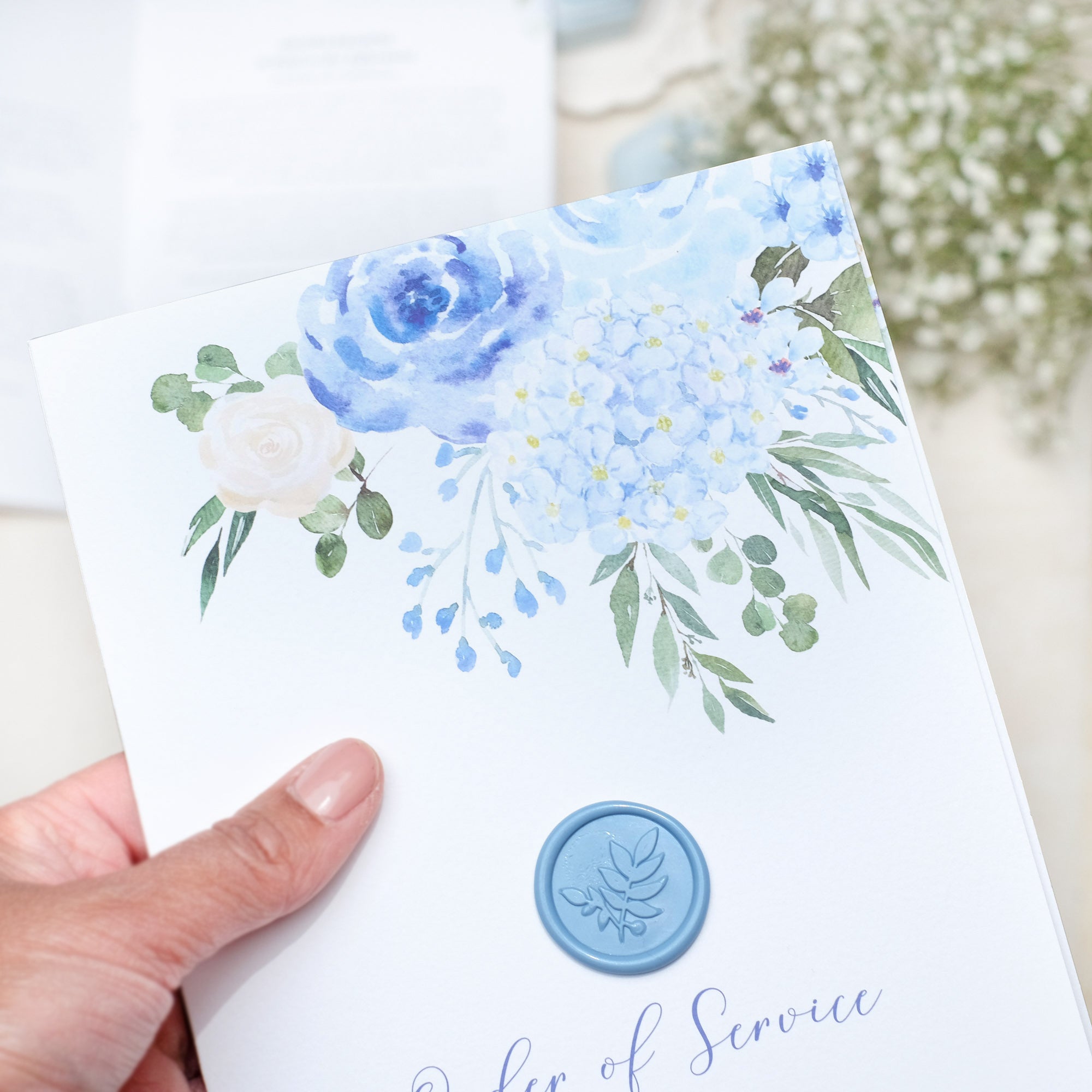 Dusty Blue Order of Service – Splendid Swan