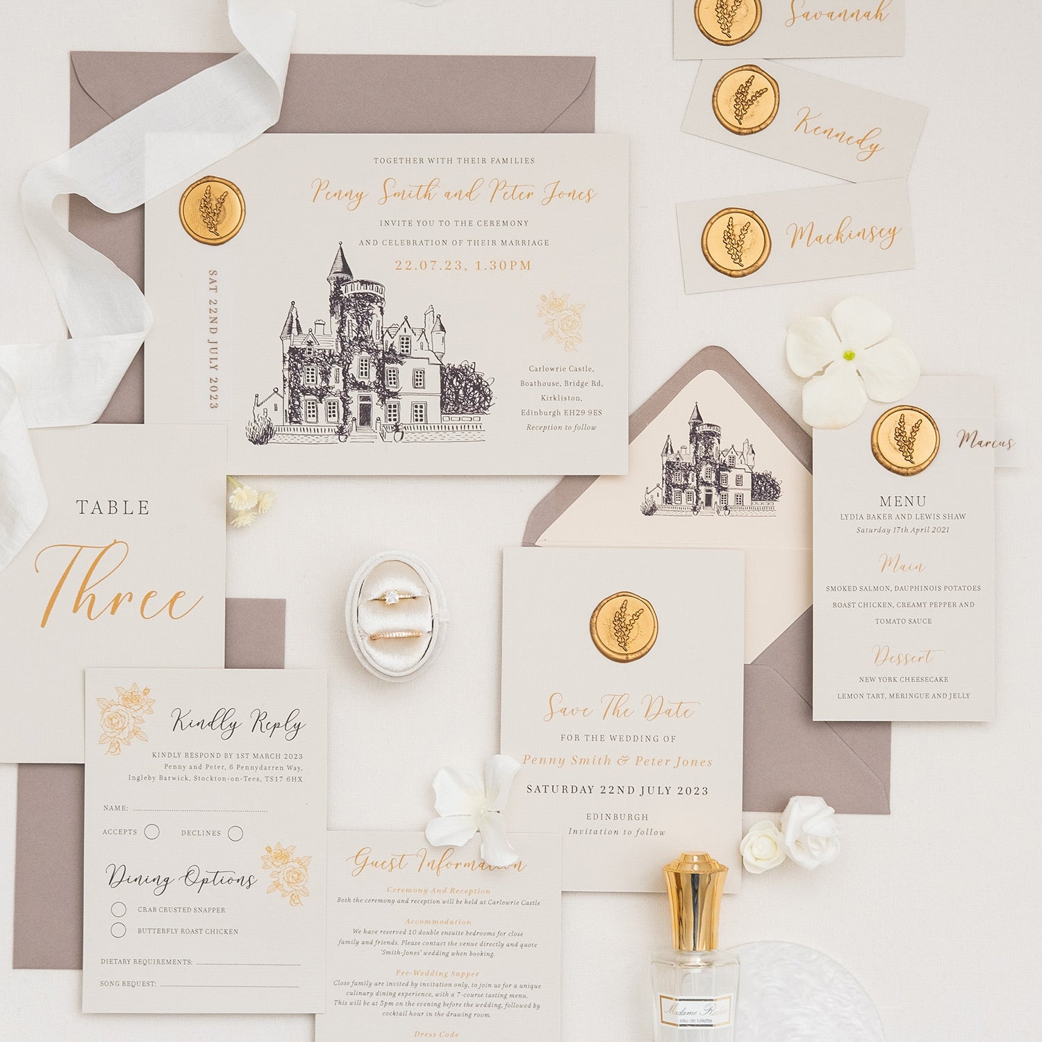 Castle Wedding Invitations – Splendid Swan