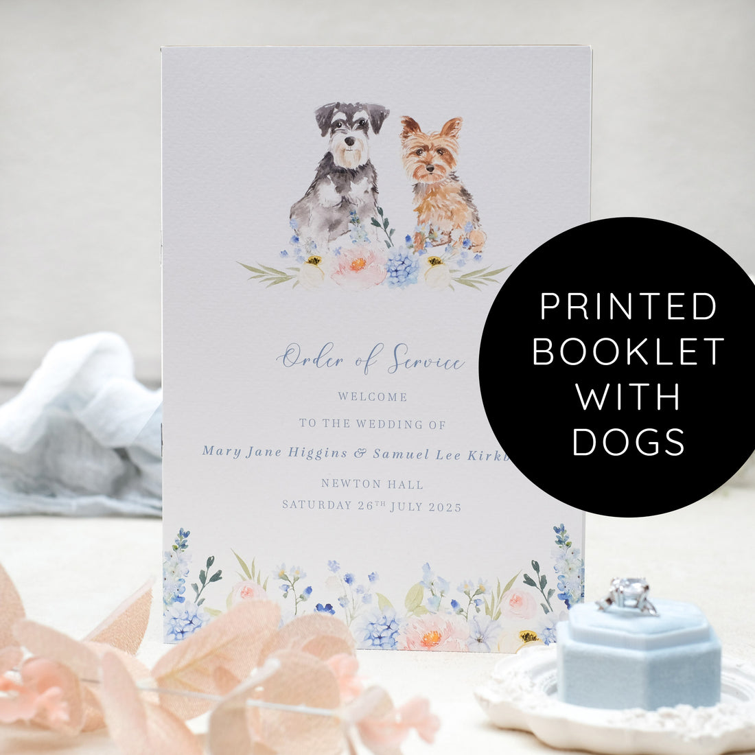 Wedding Order of Service with Dogs – Splendid Swan