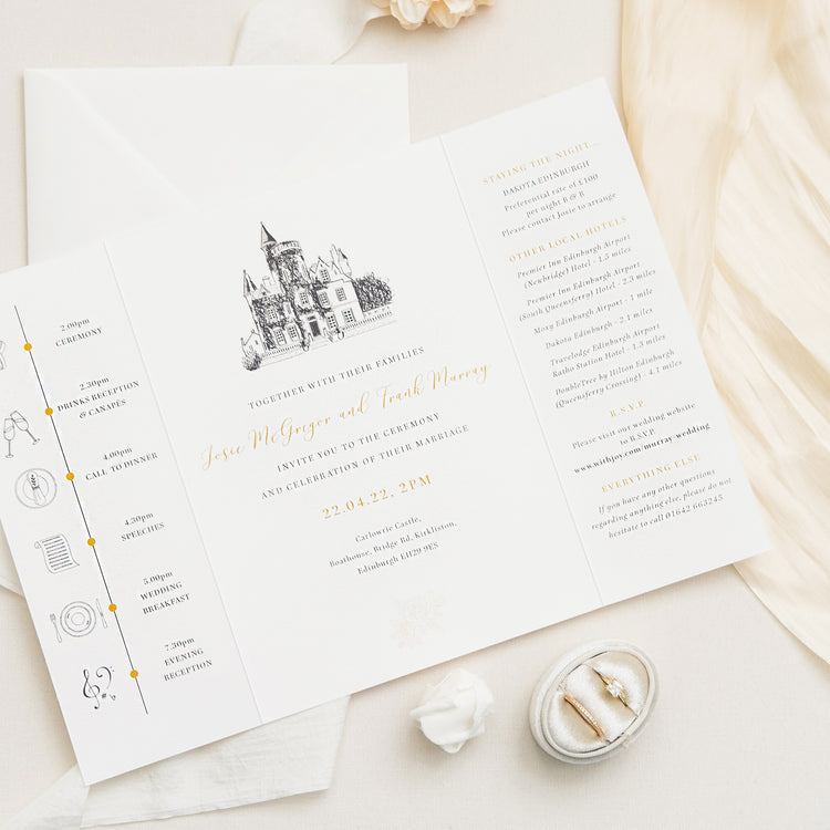 Castle Wedding Invitations – Splendid Swan