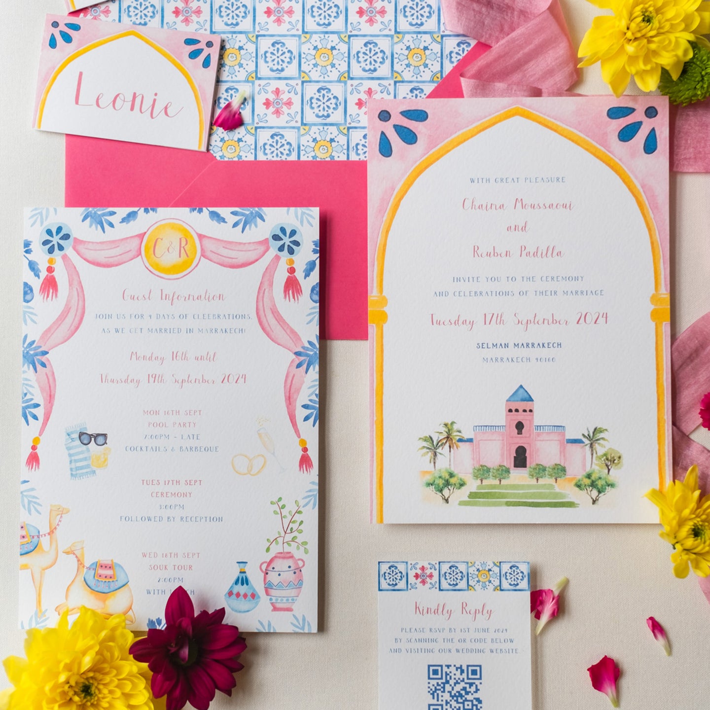 Moroccan Wedding Invitation Set – Splendid Swan