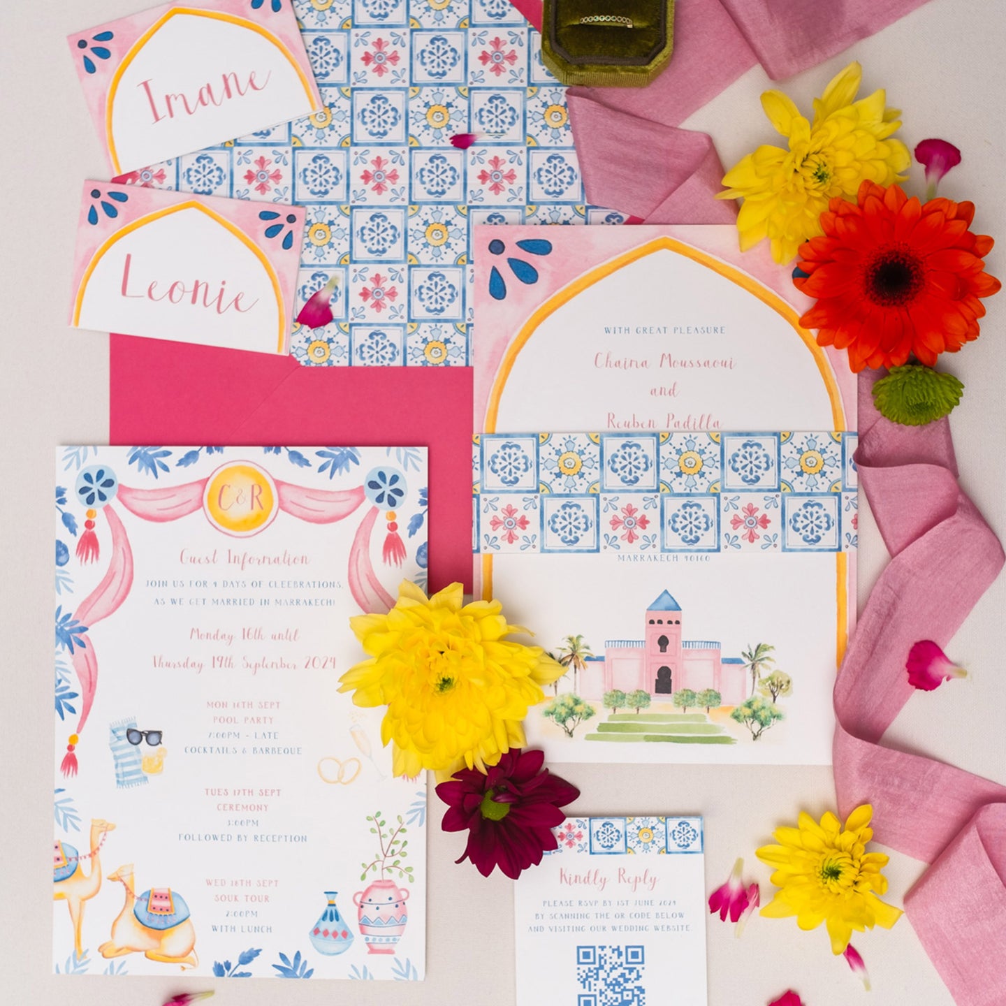 Moroccan Wedding Invitation Set – Splendid Swan
